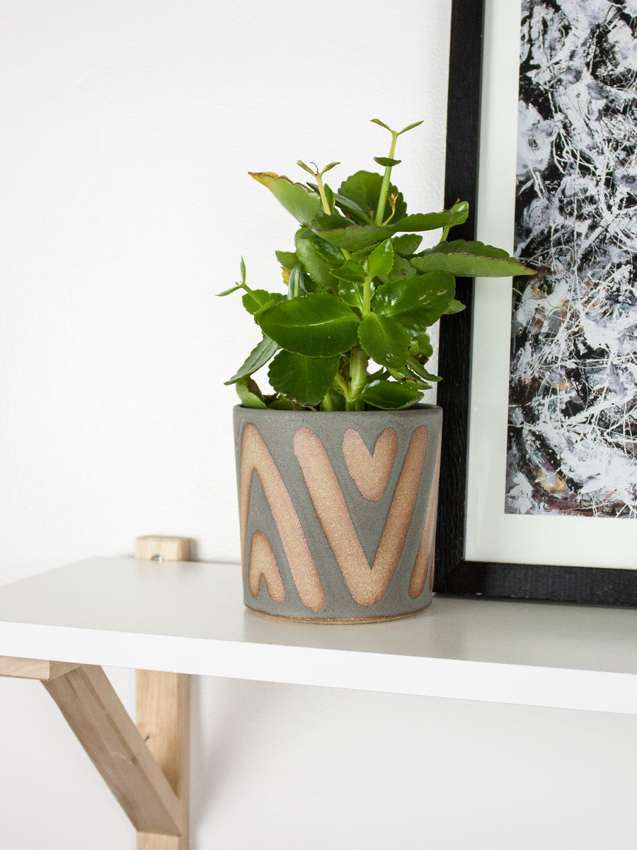 Gray Boho Planter – Barombi Studios