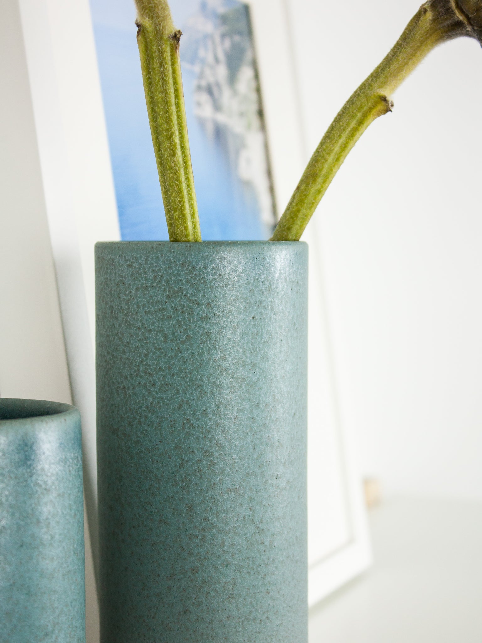 Stone Blue Cylinder Vase – Barombi Studios